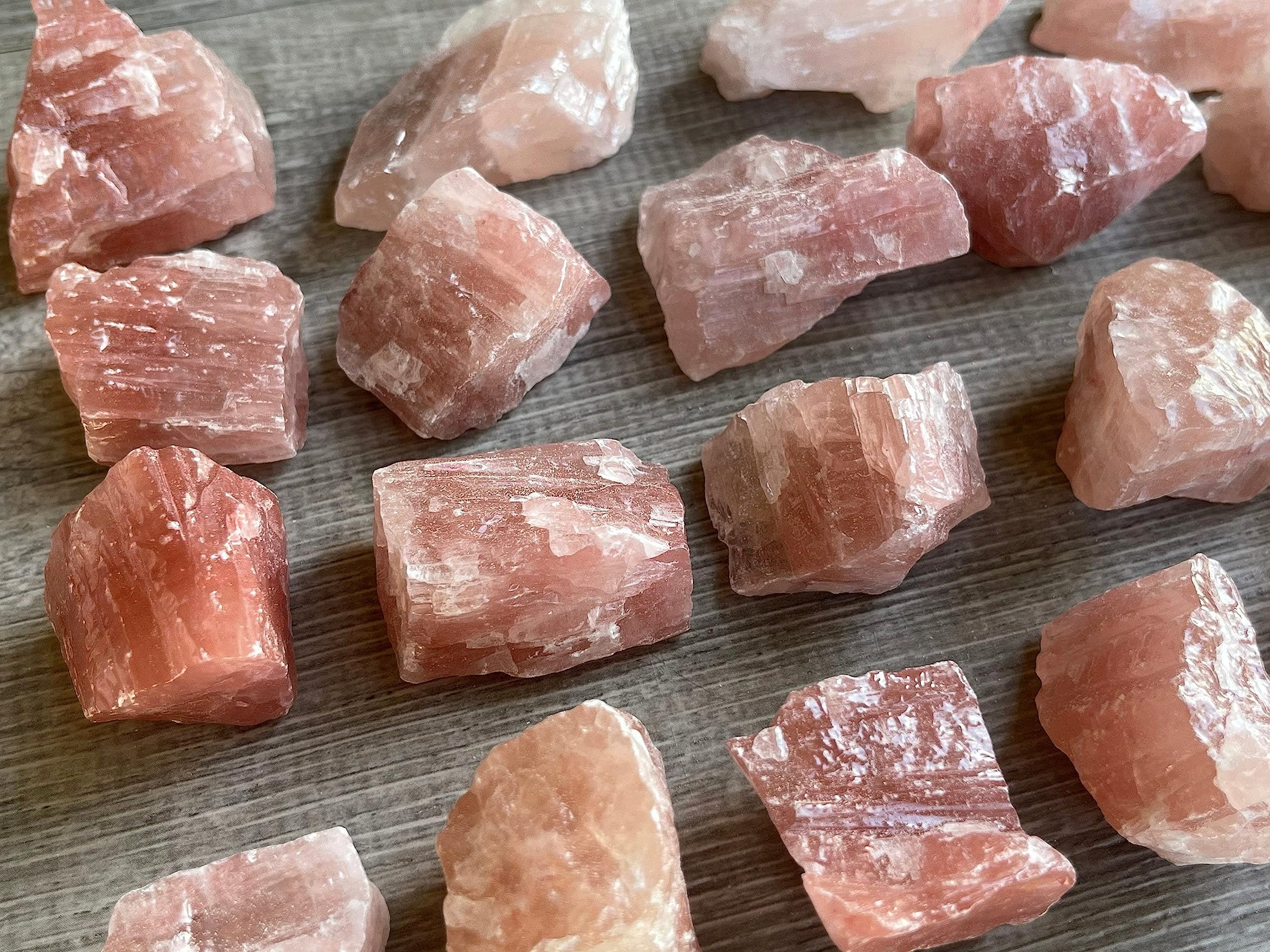 1 Pound Strawberry Calcite Rough, Natural Strawberry Calcite Stones ...