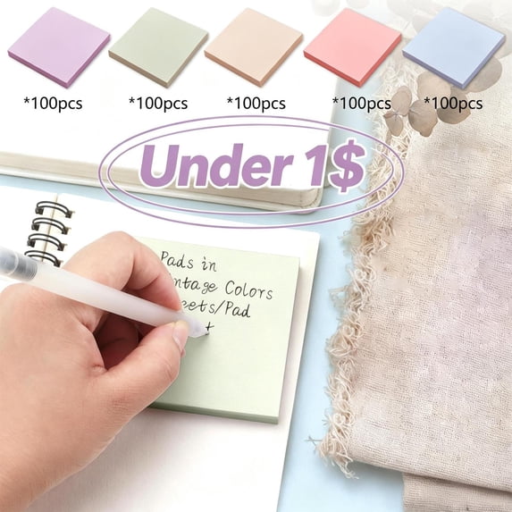 Under 1$ Product! Sticky Notes 3x3 Inches, Soft Colors Self-Stick Note ...
