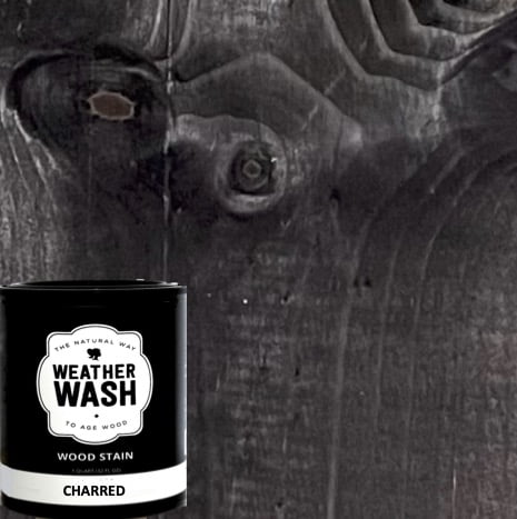 Weatherwash 1-Qt. Charred Interior Wood Stain, Water-Based Transparent ...