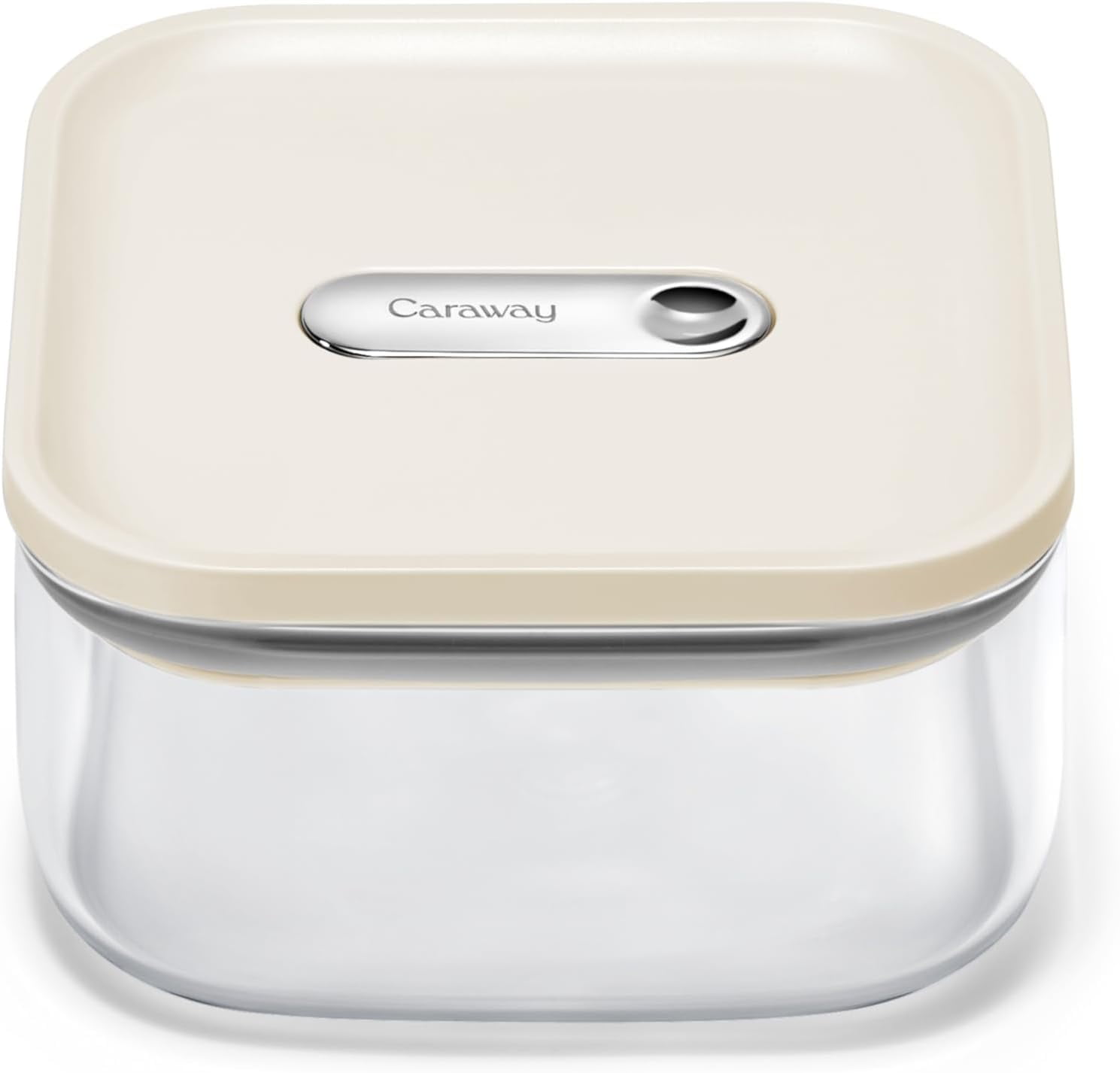 1 Qt Glass Airtight Food Storage Container with Lid Cream - Walmart.com