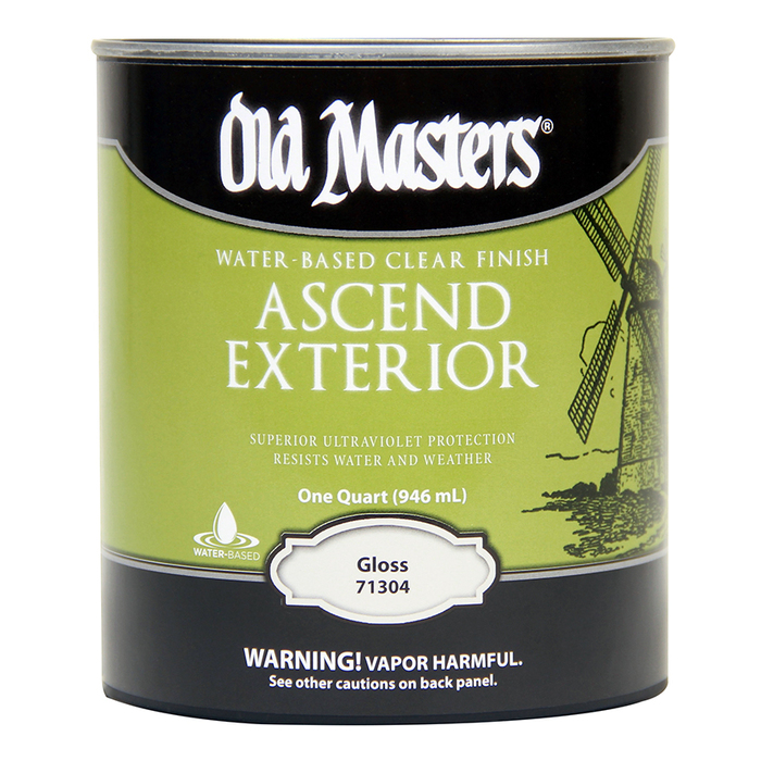 qt Old Masters 71304 Clear Ascend Exterior Water-based Finish, Gloss ...