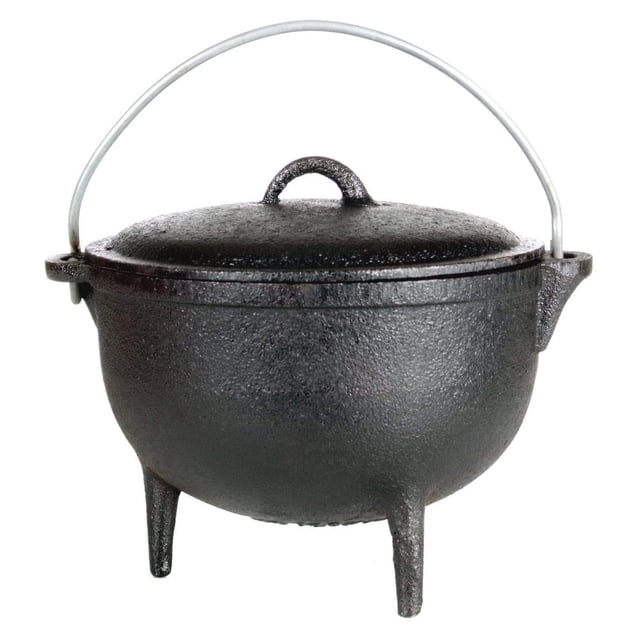1 Qt. Pre-Seasoned Cast Iron Pot with Legs Black - Walmart Business ...
