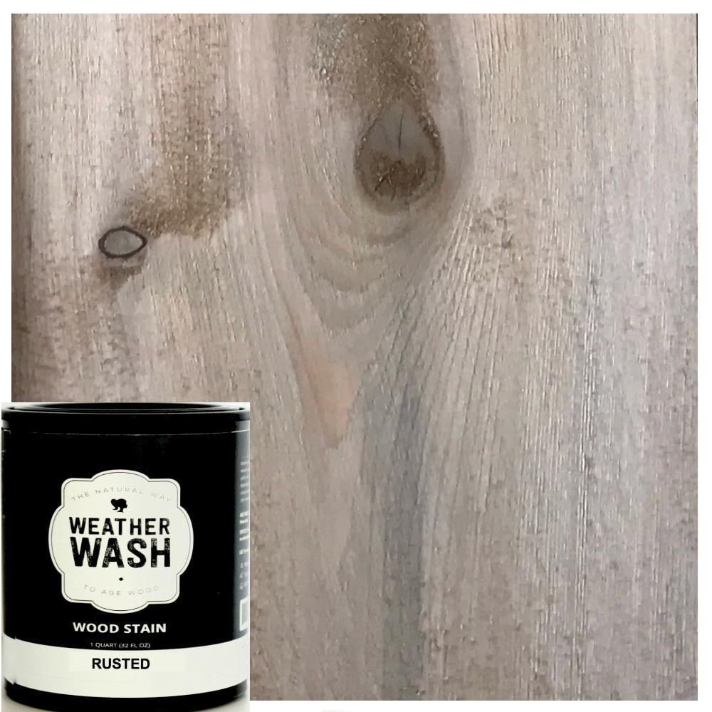 Weatherwash Rusted 1 Qt. Interior Wood Stain, Water-Based Aging Wash ...