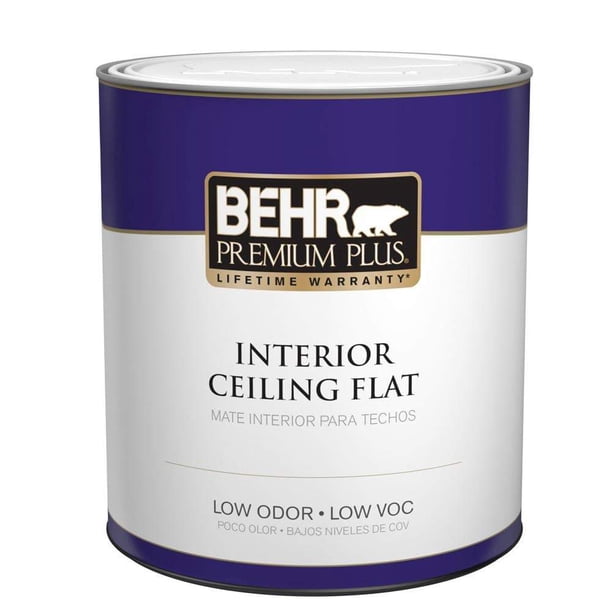 1 Qt. Ultra Pure White Ceiling Flat Interior Paint - Walmart Business ...