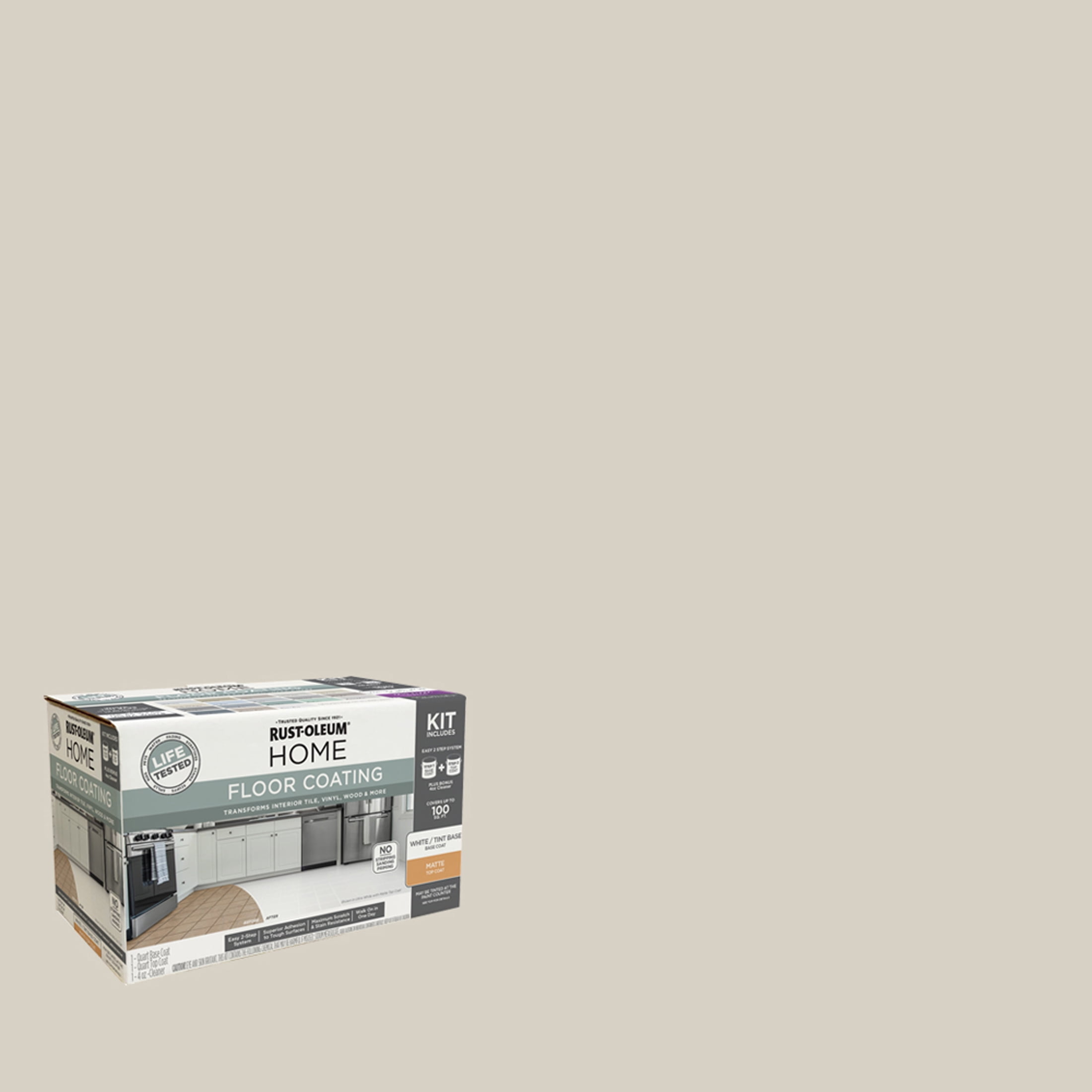 Rust-Oleum Home Matte Vanilla Milkshake Interior Floor Coating Kit ...