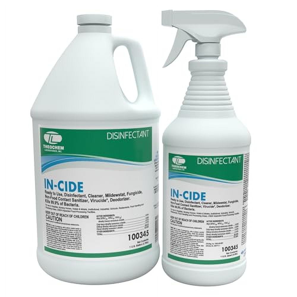 1 Quart & 1 Gallon In-Cide Ready to Use Disinfectant, Cleaner ...