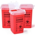 1 Quart (3-Pack) Sharps Container for Home Use, Needle Disposal ...