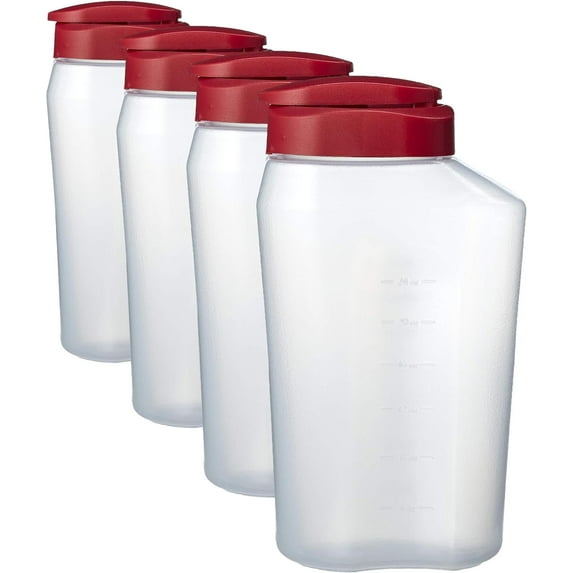 1 Quart Bottle – BPA Free Mixing Pitcher with Lid, Snap Lock Easy Pour ...