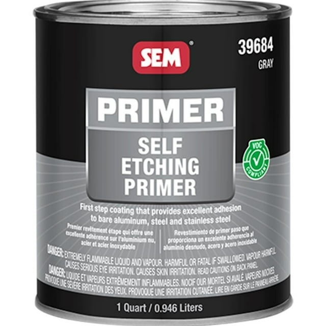 1 Quart SEM Self Etching Primer Paint Gray 39684 - Auto Rust Preventive ...