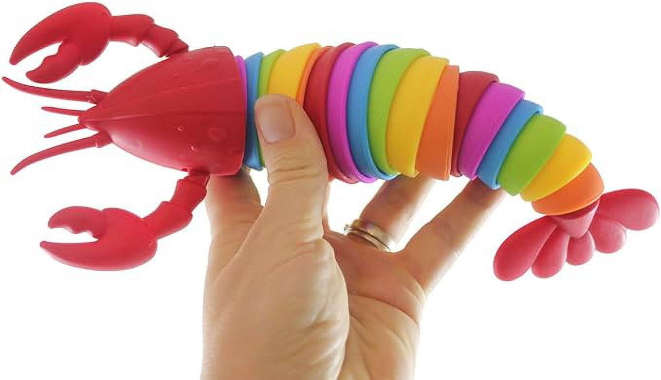 1 RAINBOW Lobster Fidget - Large Light Up Wiggle Articulated Jointed ...