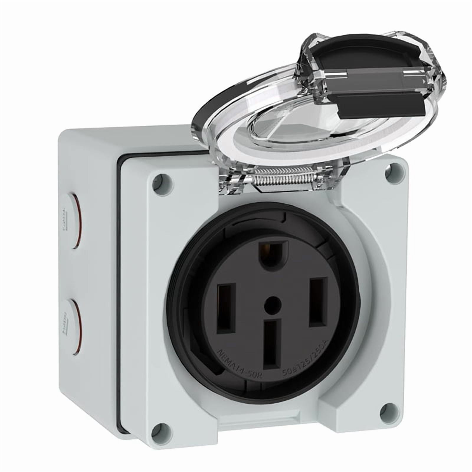 50Amp Power Outlet Box,125/250Volt NEMA 14-50R Receptacle Outdoor ...