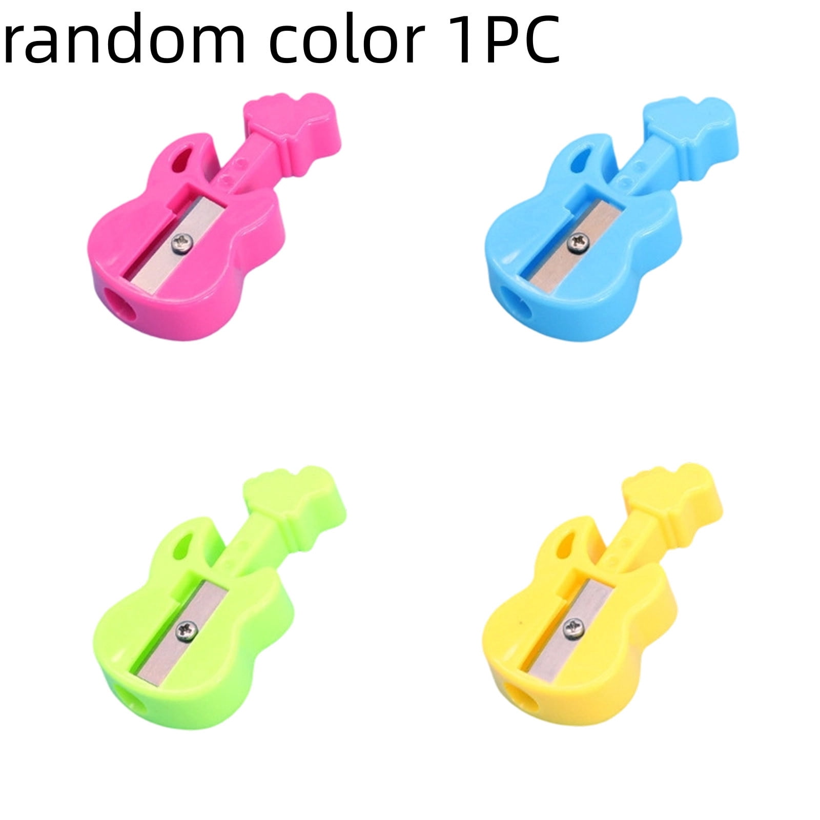 1 Randomly Colored Violin Shaped Pencil Sharpener Suitable For Students ...