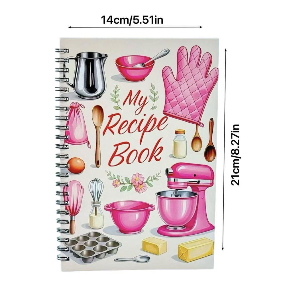1 Recipe Notebook Kitchen Planner With Cute Cooking Patterns And Pastel ...