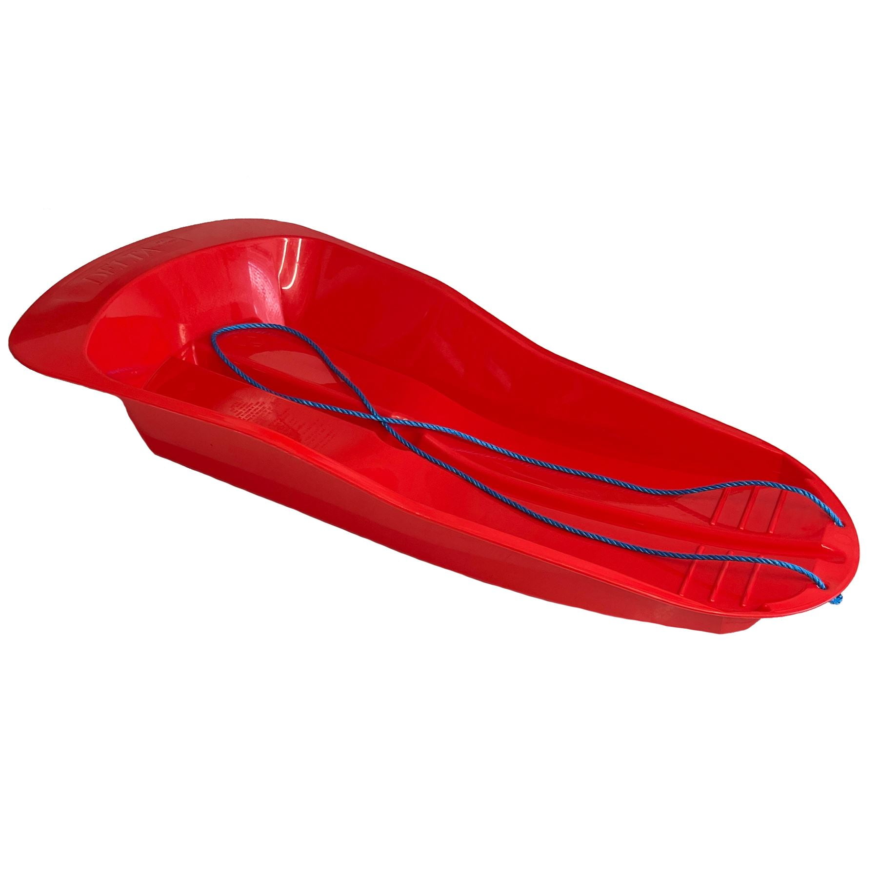 1 Red Plastic Heavy Duty Outdoor Snow Sledge Toboggan Sleigh Bobsleigh ...