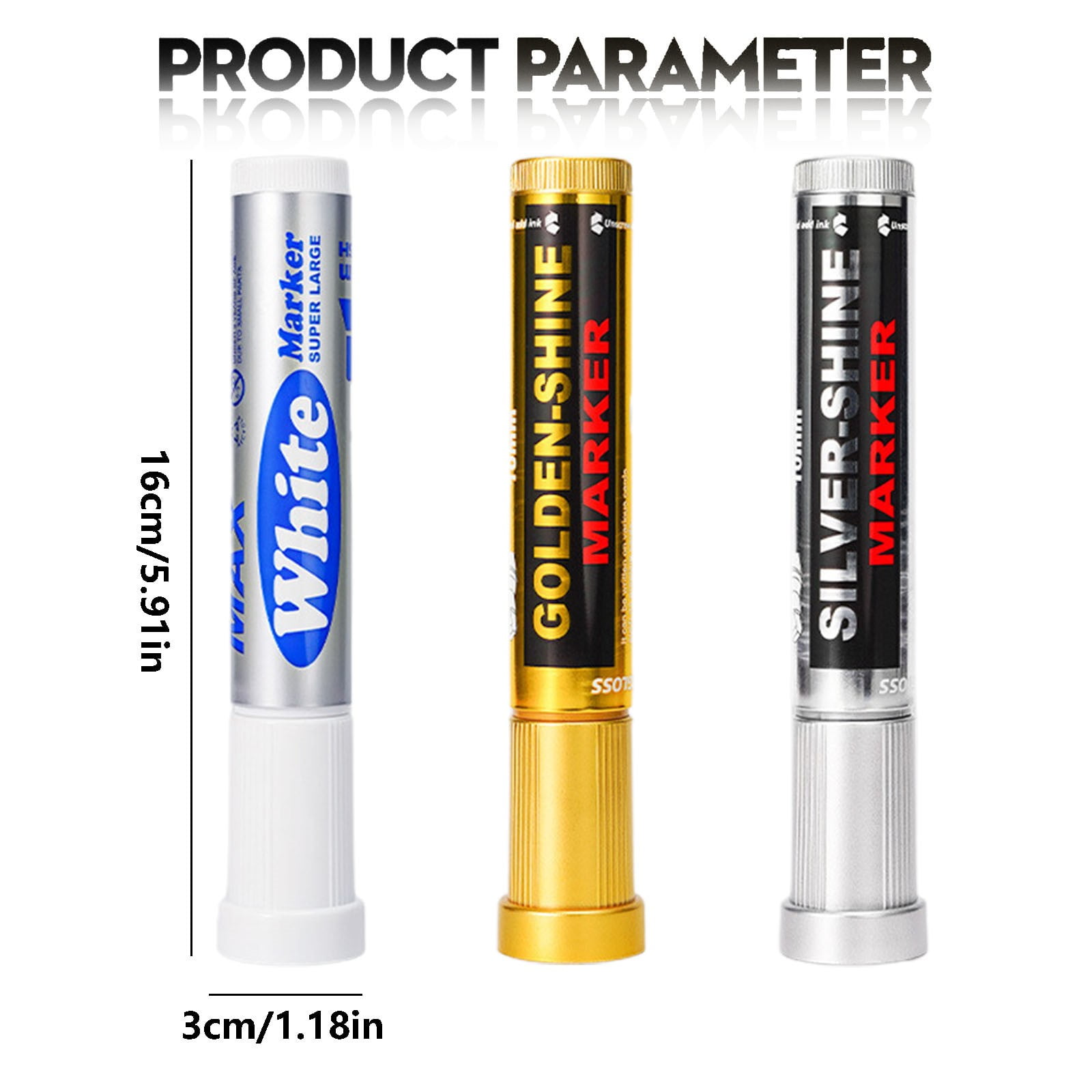1 Refillable Metallic Marker Clearance! Oil Paint Marker Pen Medium Tip ...
