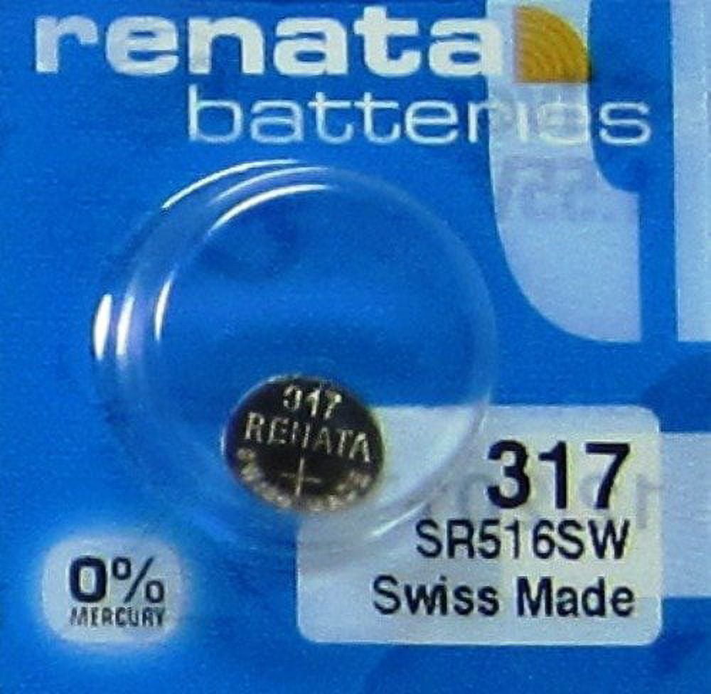 1 Renata 317 Silver Oxide Zero Mercury Electronic Renata Battery ...