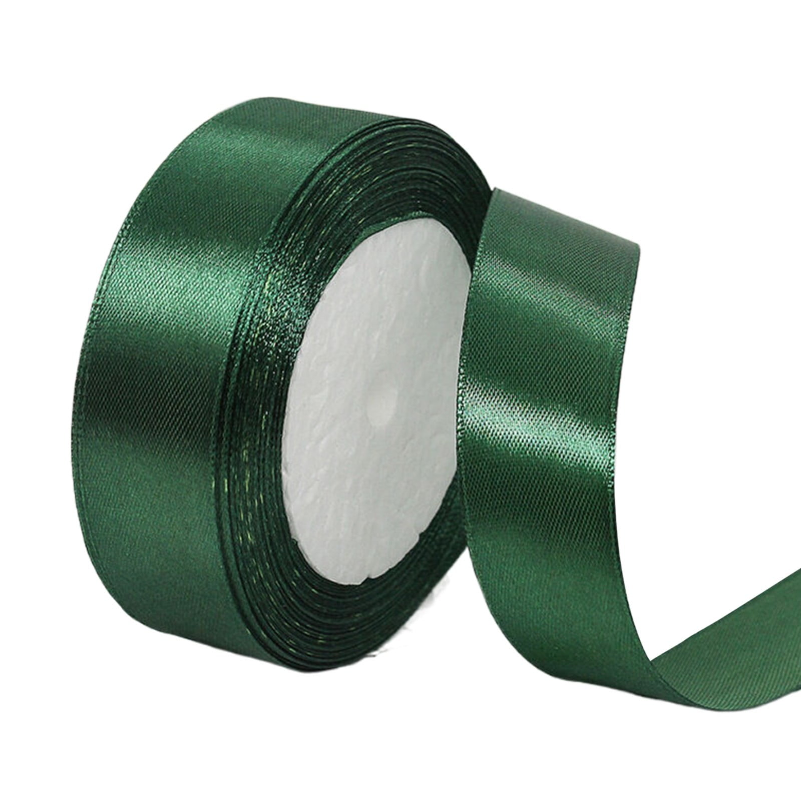 (1*Ribbon) Clearance! Shiogb Colored Satin Ribbon Green, Packaging Bags ...