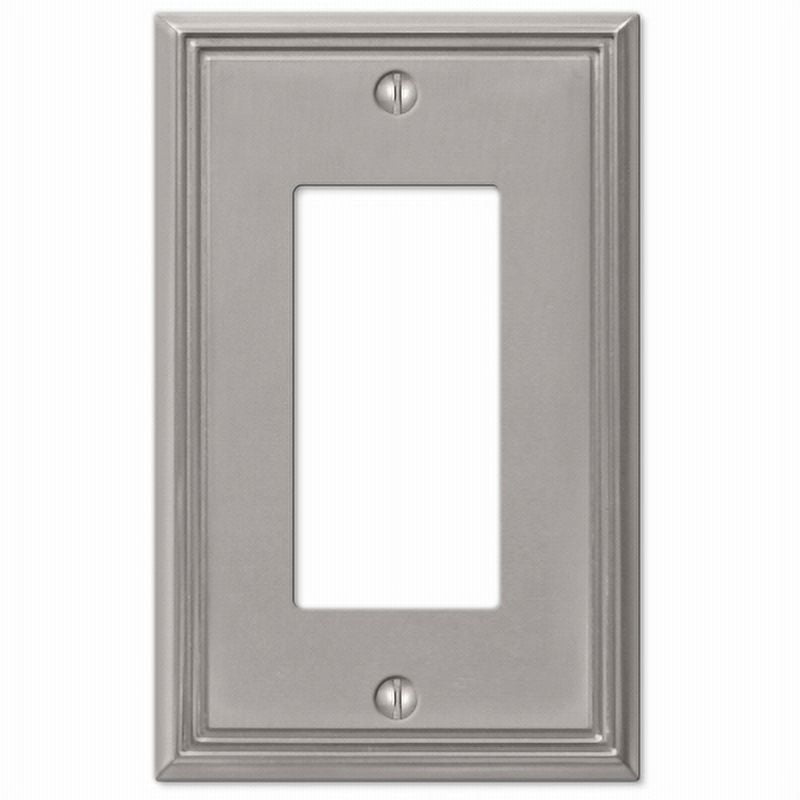 1 Rocker wall plate. Metro brushed nickel finish. Made from cast meta ...