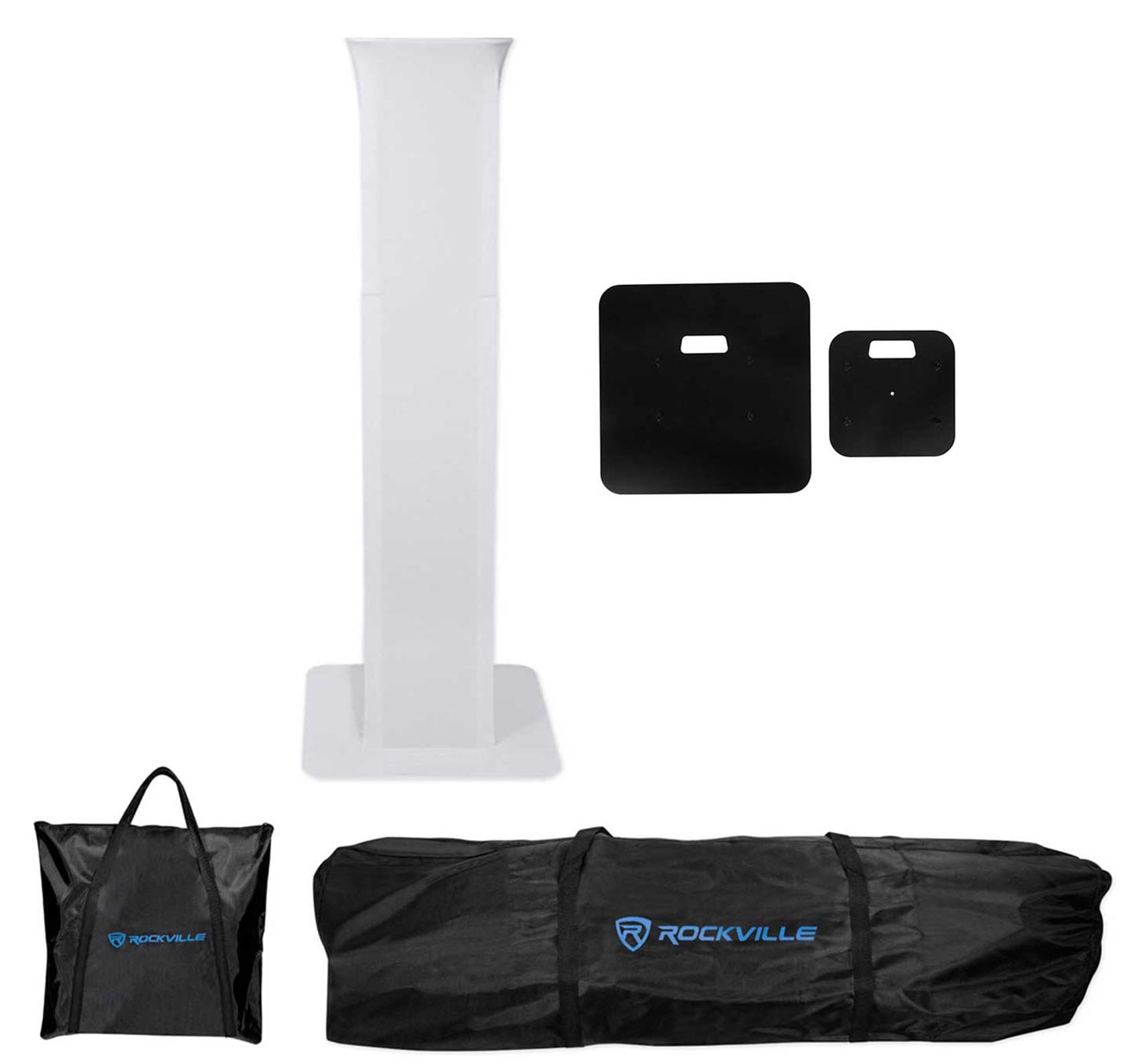 1 Rockville RTP82W 8 Ft. Black or White Totem Moving Head Light Stand ...