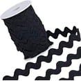 1 Roll 1/2 inch(12mm) RIC Rac Trim Ribbon 12.5 Yards Black Rick Rack ...