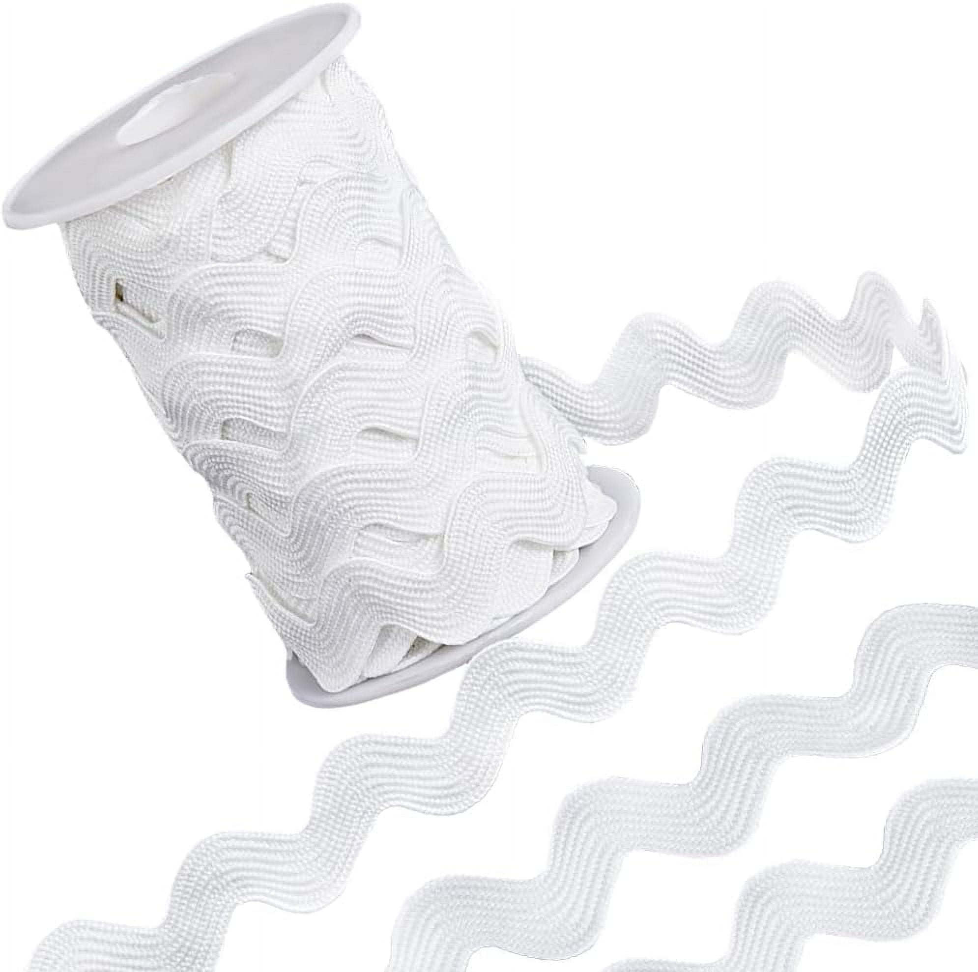 1 Roll 1/2 inch(12mm) White RIC Rac Trim Ribbon 12.5 Yards Rick Rack ...