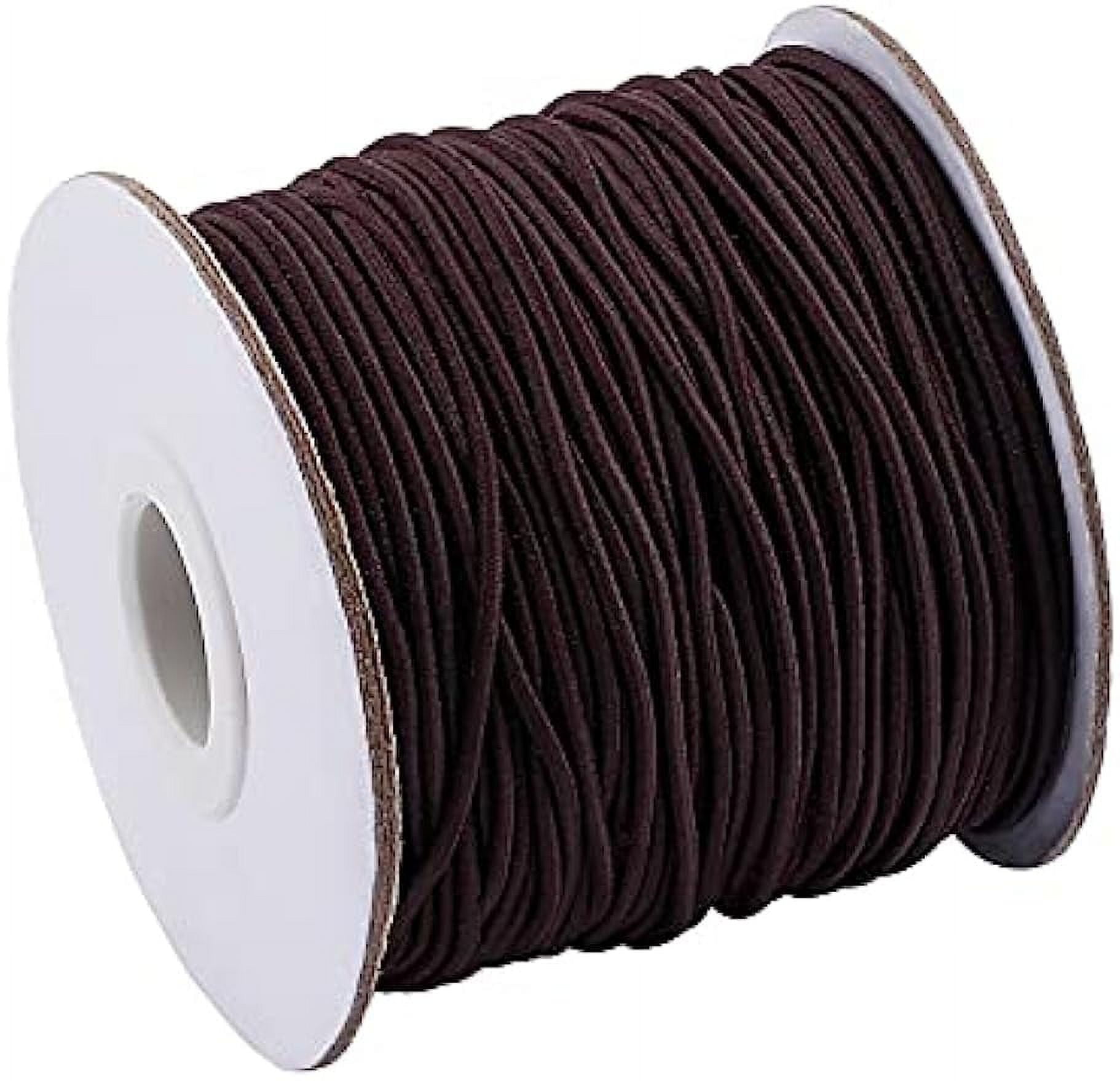 1 Roll 1.5mm 45m Coconut Brown Elastic Cord Round Elastic Cord String ...