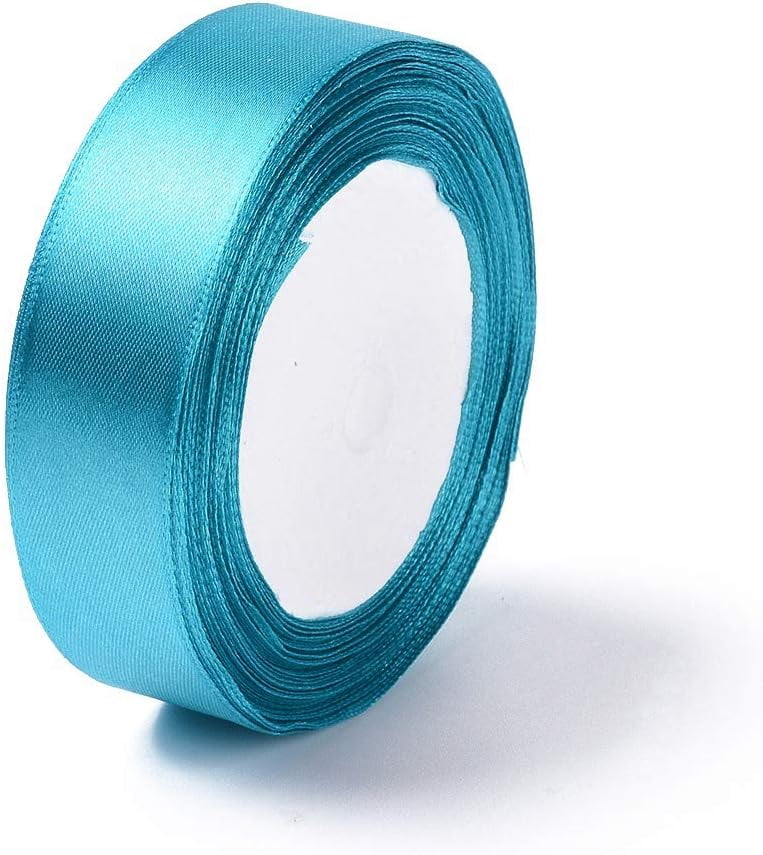 1 Roll 1 Roll 25 Yards Satin Ribbon Deep Sky Blue Ribbon DIY Making ...