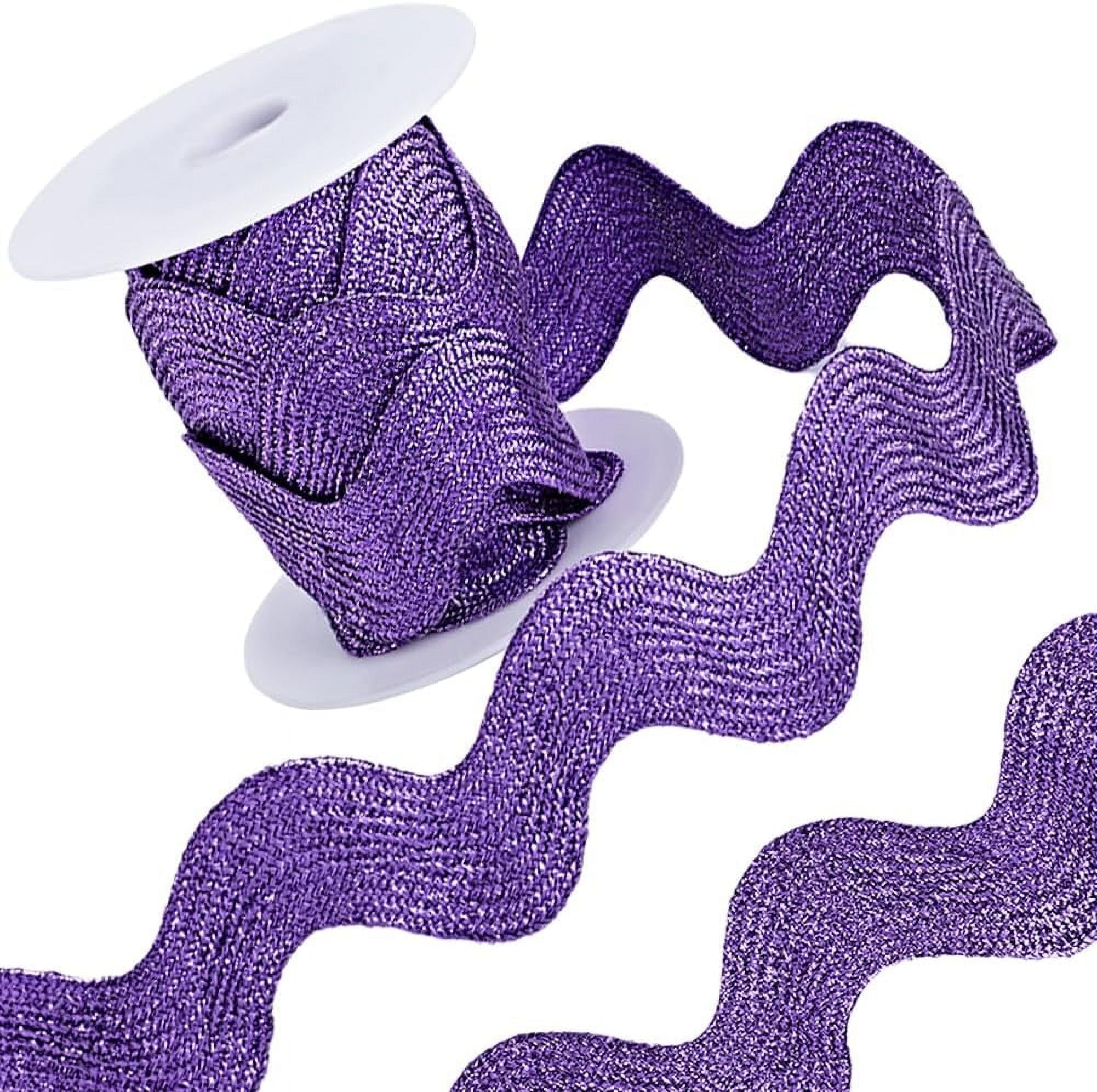 1 Roll 1 inch(25mm) RIC Rac Trim Metallic Ribbon 5 Yards Glitter Rick ...