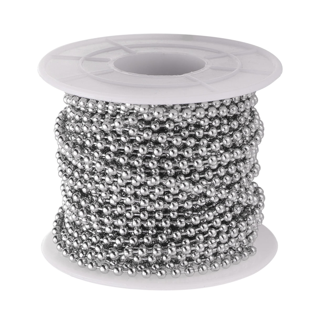 1 Roll 10 Meter Length Stainless Steel Ball Chain 2.4MM Diameter Metal ...