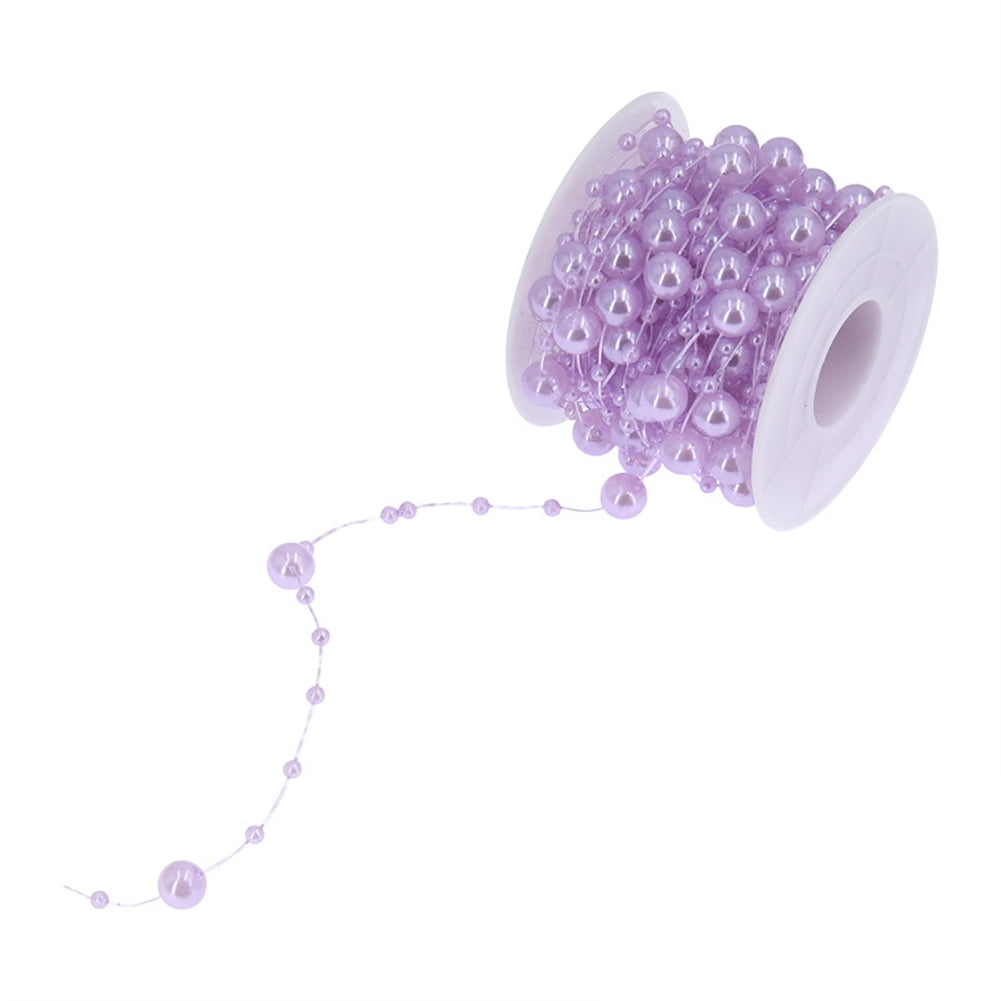1 Roll 10 Meters Artificial Pearls String Beads Chain Trimming Bead ...