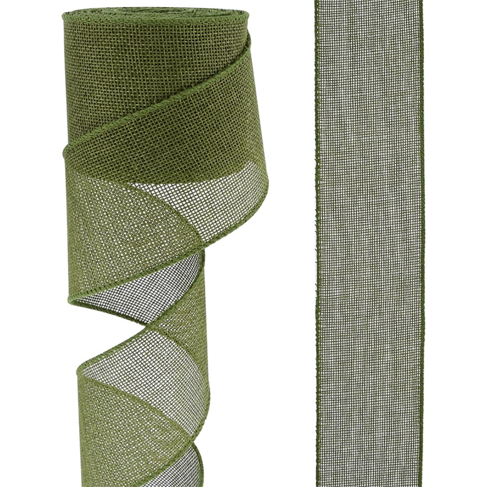 1 Roll 10 Yard Linen Ribbon Imitation Hemp Wired Ribbon Burlap Ribbon ...