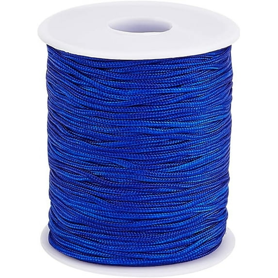 1 Roll 100 Yards Round Nylon Thread Chinese Knot Cord for Jewelry Making Dark Blue 1.5mm ...