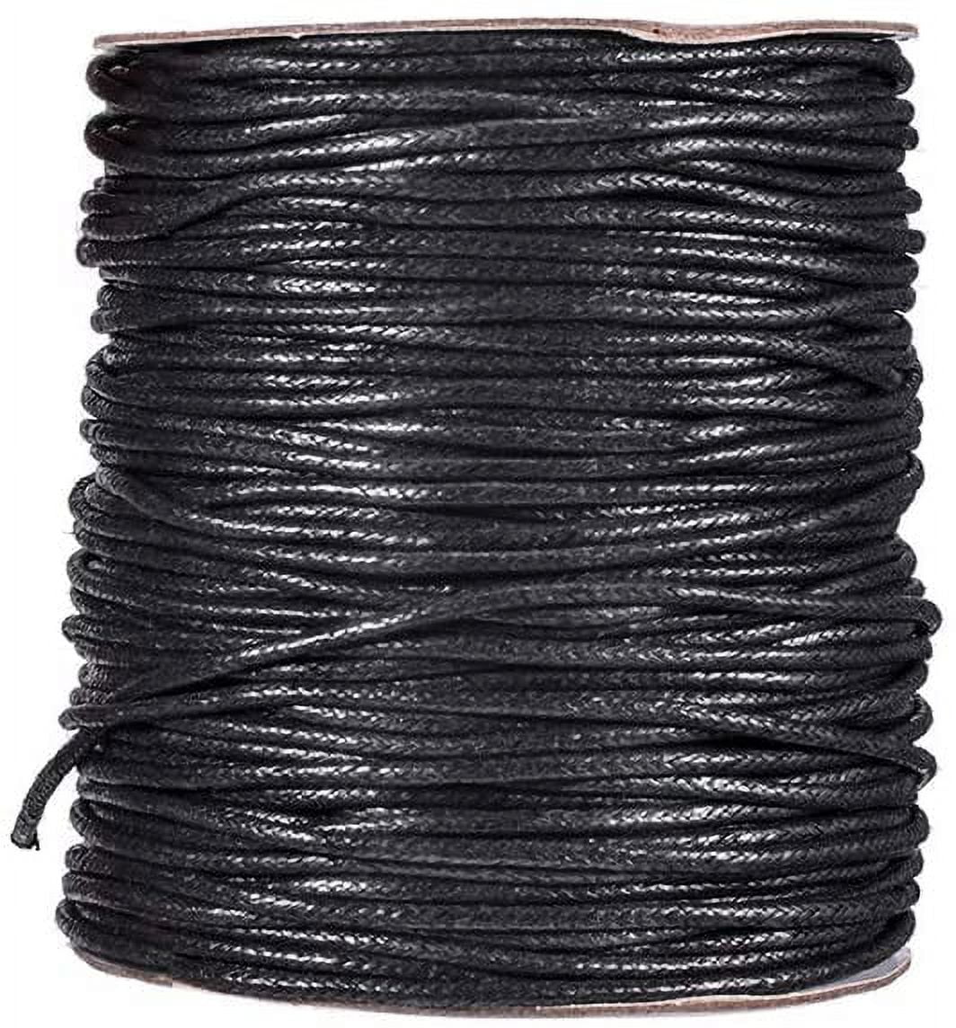 1 Roll About 100 Yards Round Waxed Cotton Cord 1mm Macrame Craft DIY ...