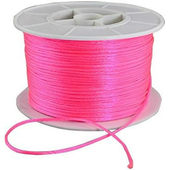 1 Roll 100yards 1mm Round Nylon Thread Bead Thread Round Nylon Thread Rattail Satin Cord ...