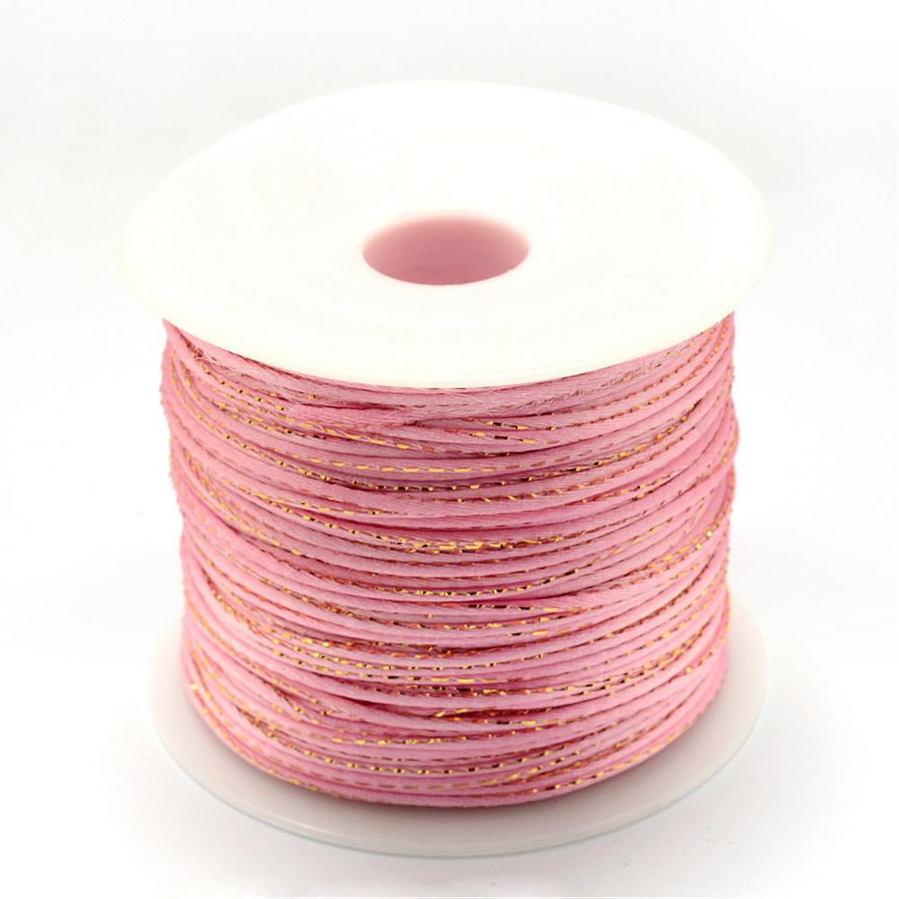1 Roll 100yards(300 feet) 1.5mm Beads String Cords Bead Thread Metallic ...