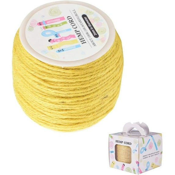 1 Roll 109 Yards Colored Jute Twine Arts and Crafts Hemp Cord 2mm ...