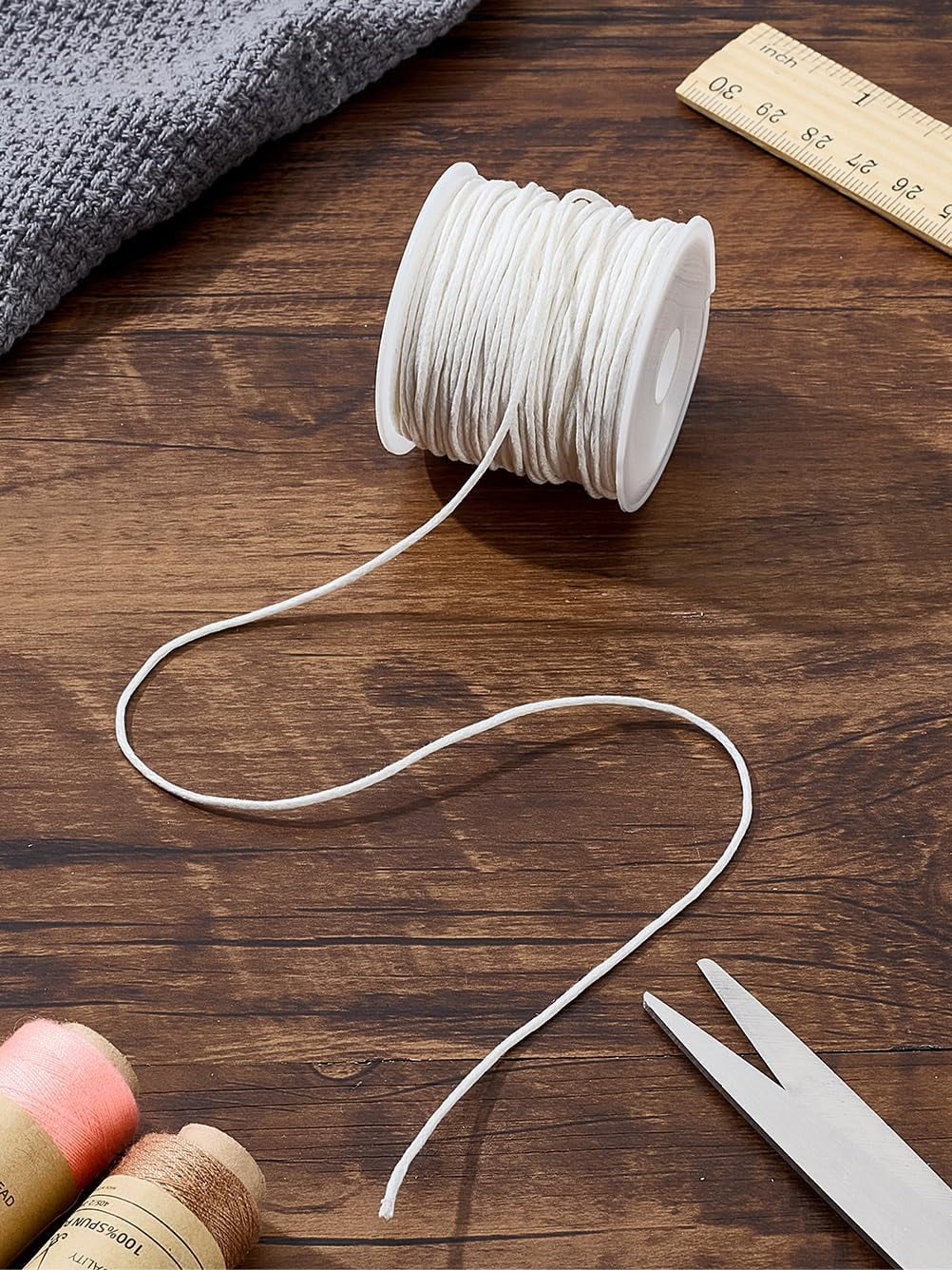1 Roll 10M 1mm Waxed Cotton Thread Cords Round Jewelry Beading Crafting ...