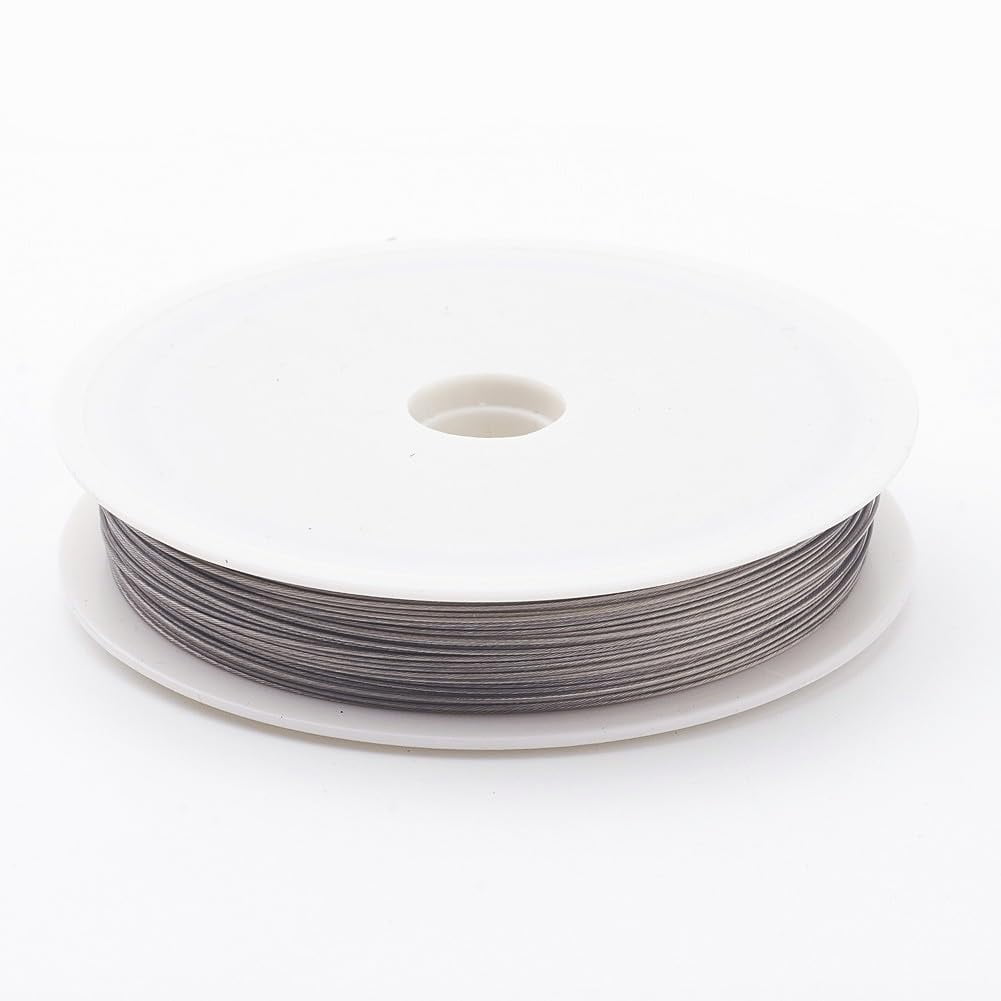 1 Roll 114.82 Feet(35m) 0.5mm Tiger Tail Wire Nylon-Coated Stainless Steel Stringing Materials ...