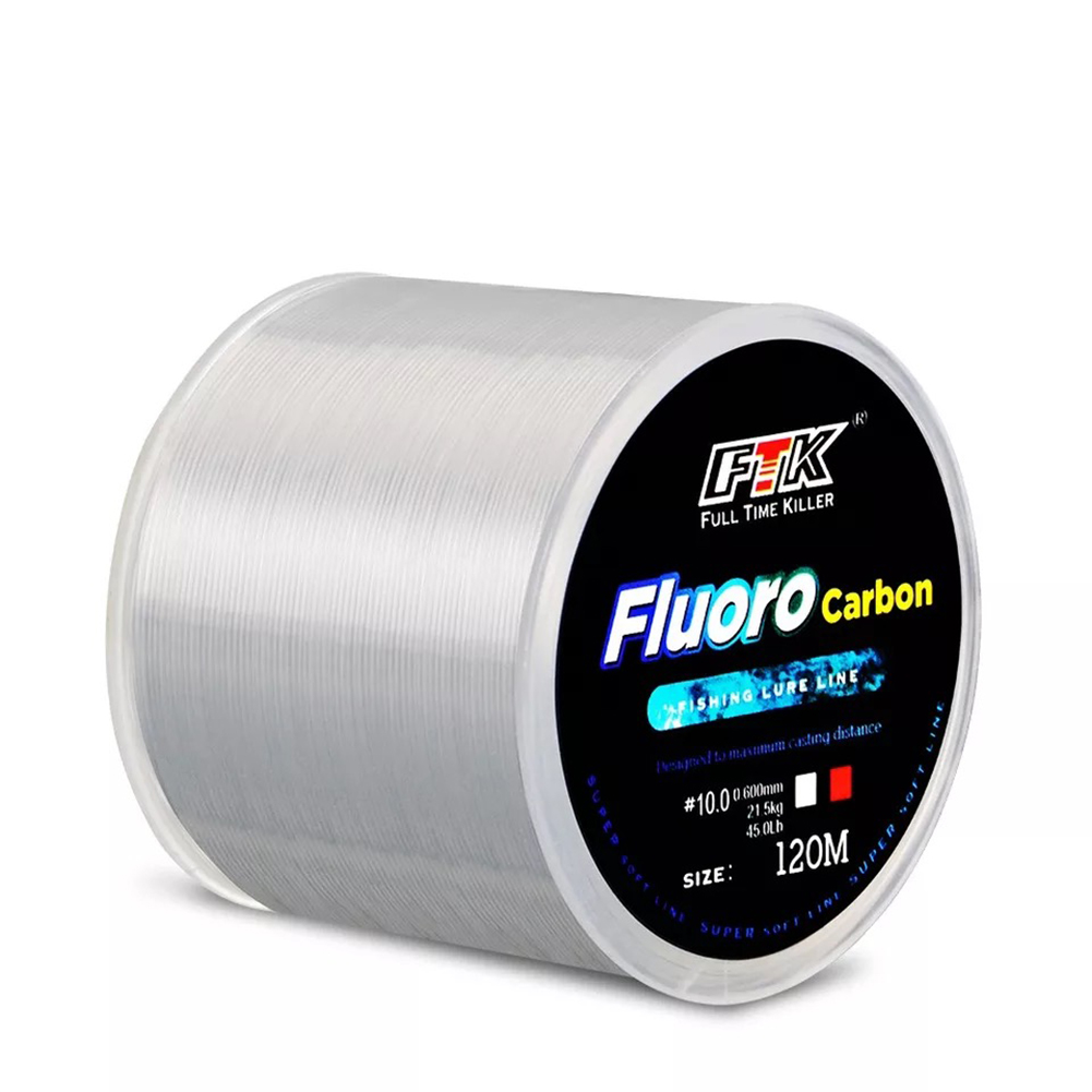 1 Roll 120M Fluorocarbon Coated Fishing Line 5LB-34LB Main Line Sub ...
