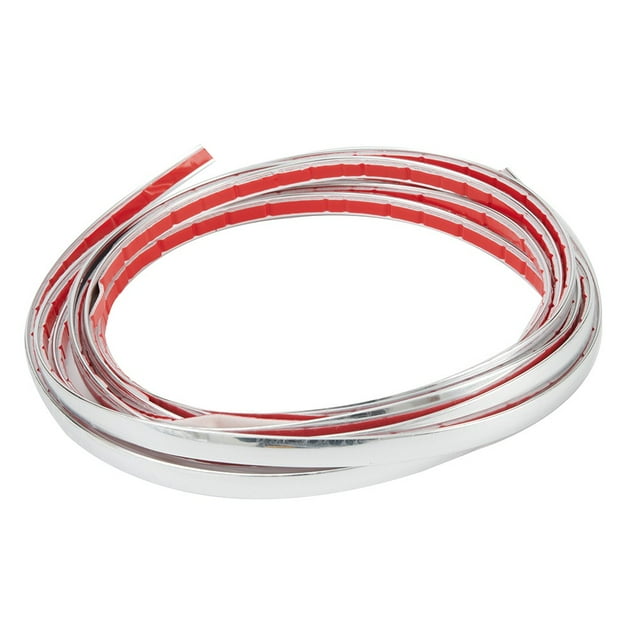 1 Roll 2 Meter Car Trim Strip 8mm Door Moulding Chrome Body Edge ...