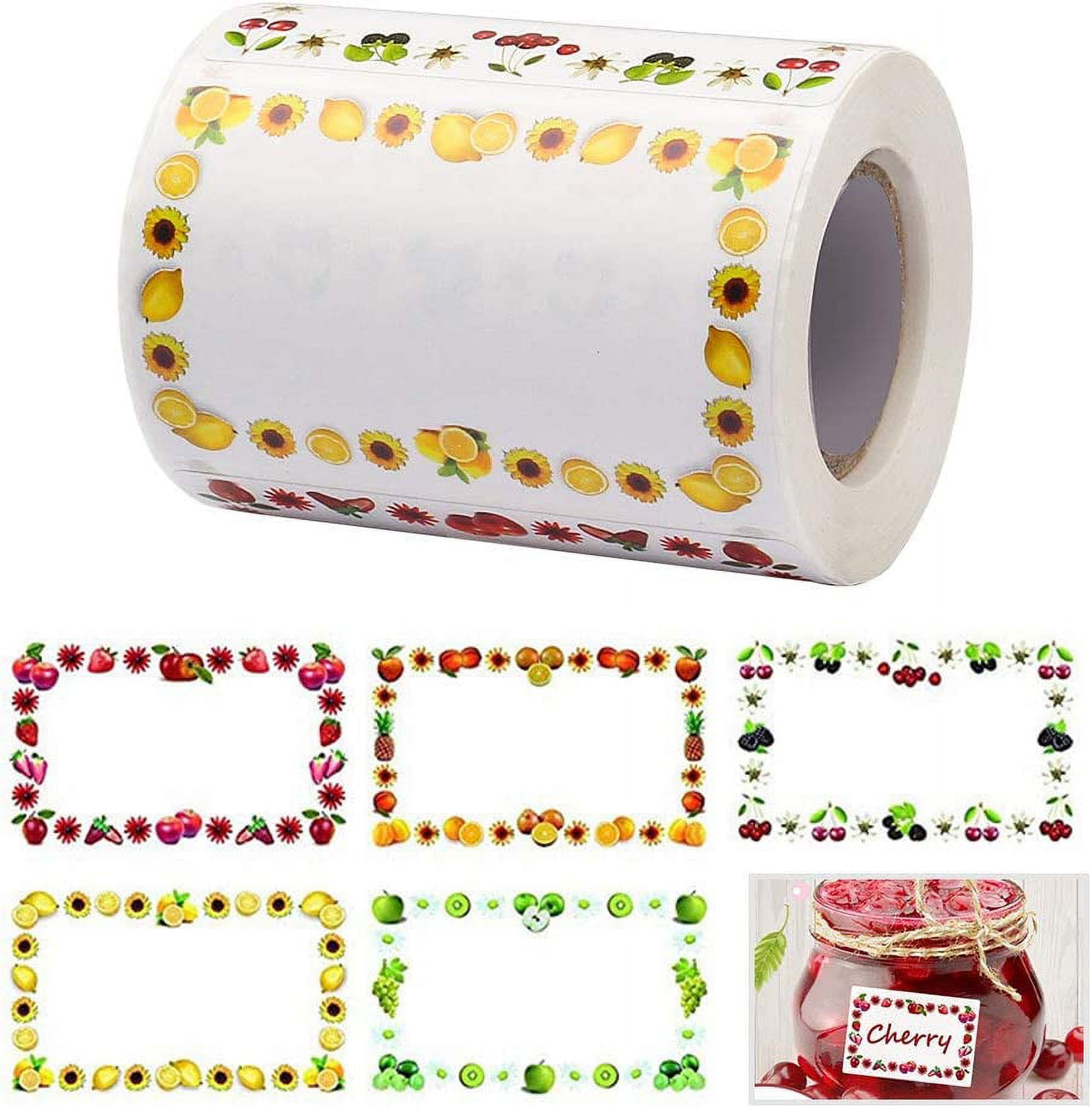 1 Roll/200 pcs Labels for Jars, Food Freezer Labels Self Adhesive Jam ...