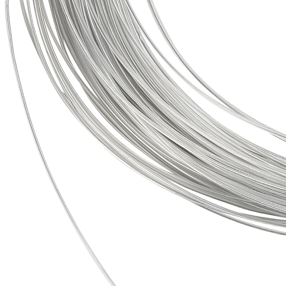 1 Roll 20M Plastic Coated Aluminum Wire Round Silver 1mm 18 Gauge about ...
