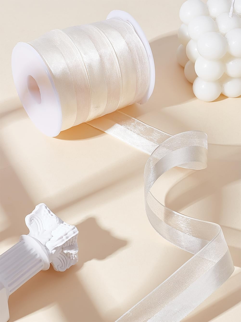 1 Roll 22-25 Yard 1 inch(26mm) Nylon Ribbons Sheer Wrapping Ribbon ...