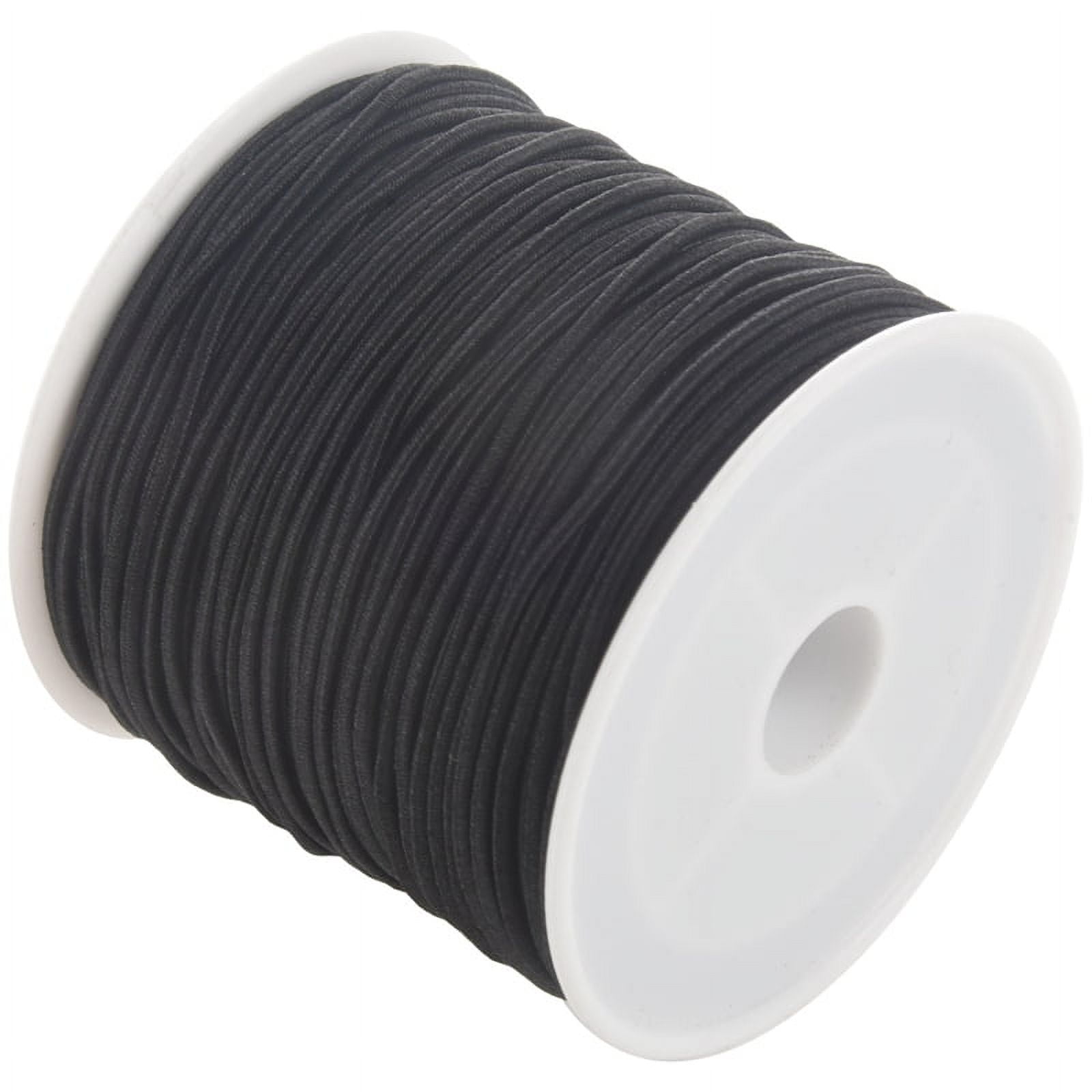 1 Roll 24m Long Black Round Elastic Beading Thread Cord 1mm - Walmart.com