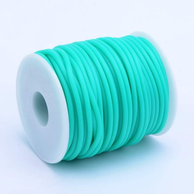 1 Roll 27.34 Yards(25m) 3mm PVC Tubular Cord Bead Thread Hollow Pipe ...