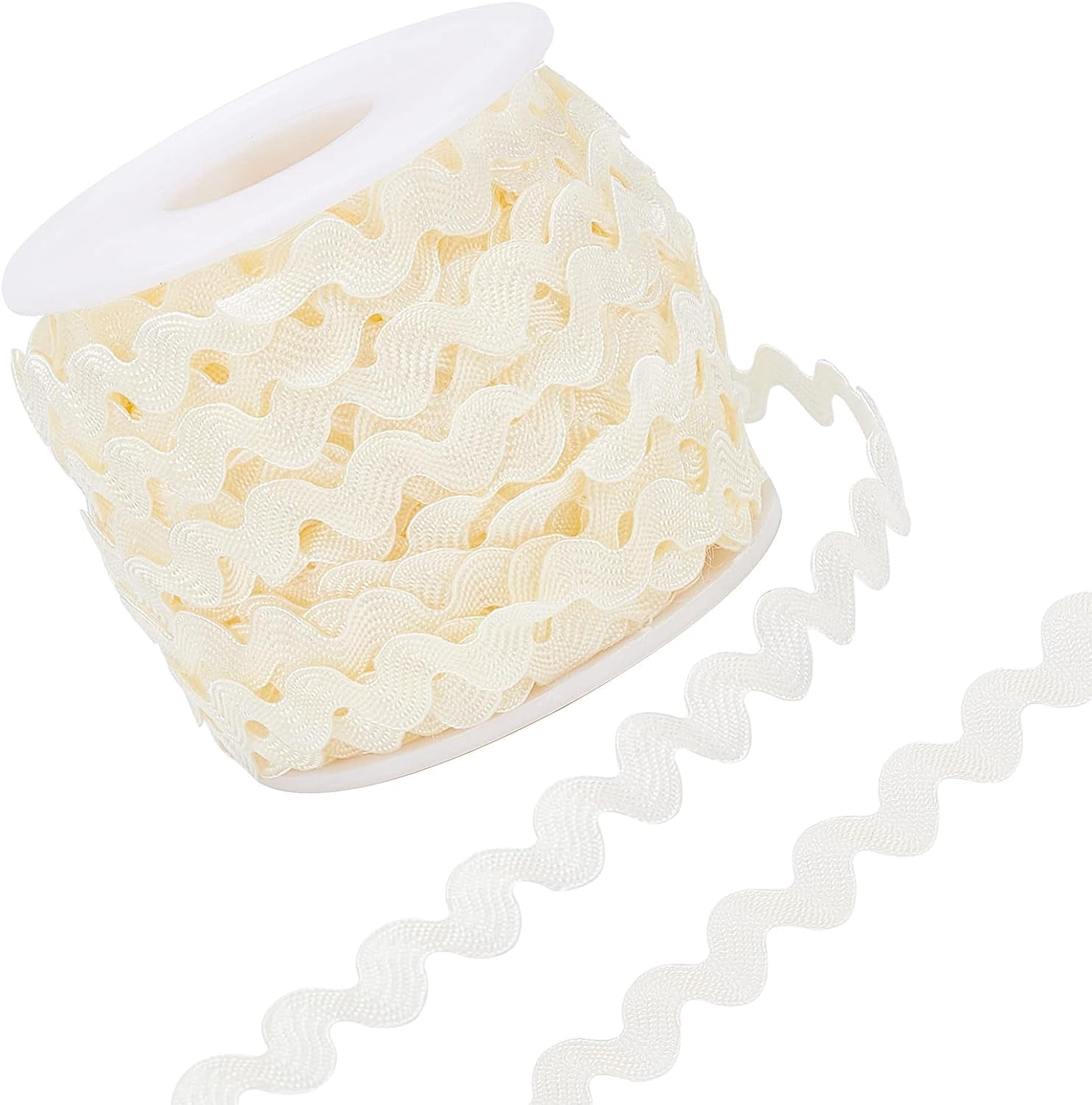 1 Roll 27yd/25m RIC Rac Trim Ribbon Wave Sewing Bending Fringe Trim 5mm ...