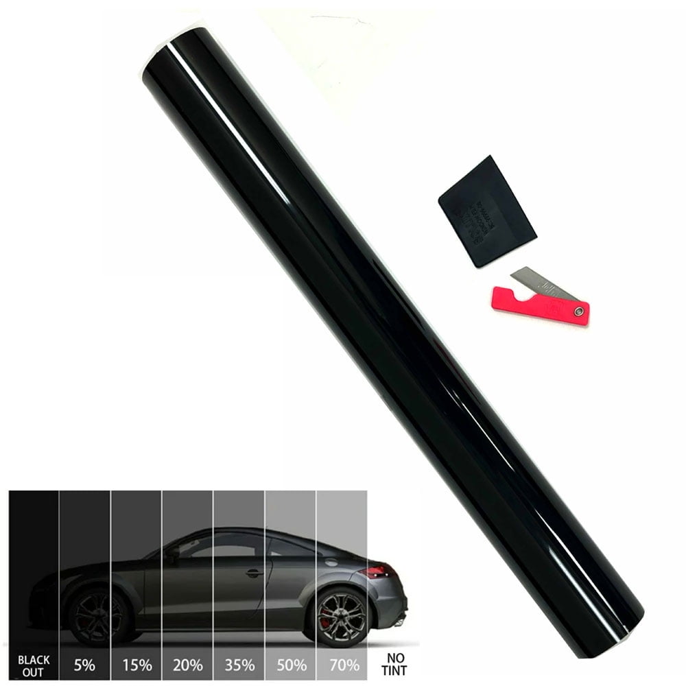 1 Roll 3% Super Dark Black Window Tint Film Privacy Heat Sun Shade ...