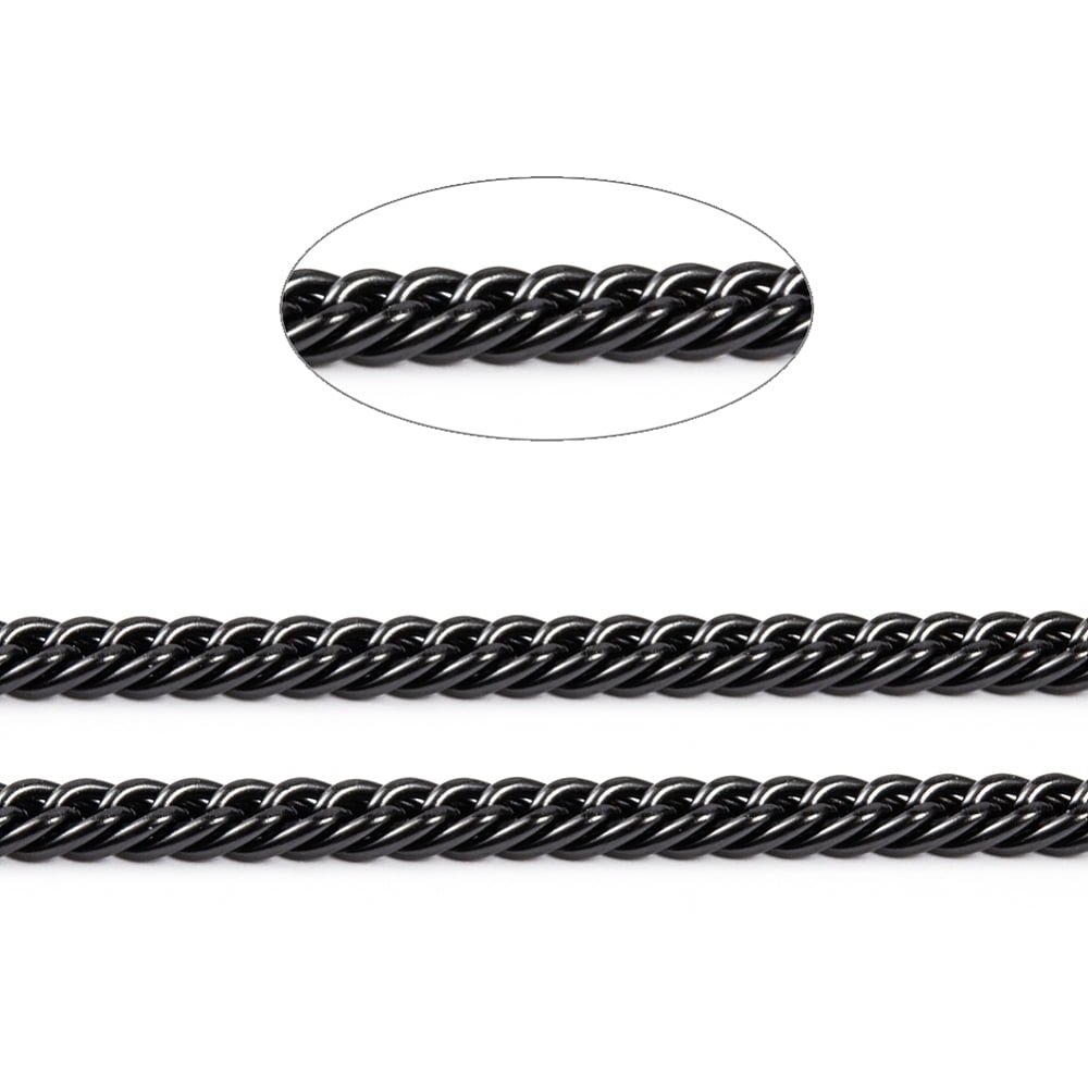 1 Roll 304 Stainless Steel Cuban Link Chains Chunky Curb Chains with ...