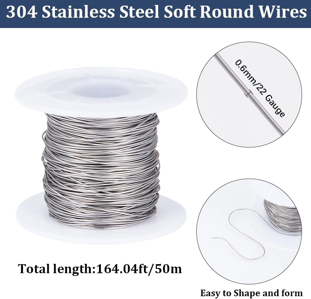 1 Roll 304 Stainless Steel Wires for Jewelry Making Soft Wire for Wire ...