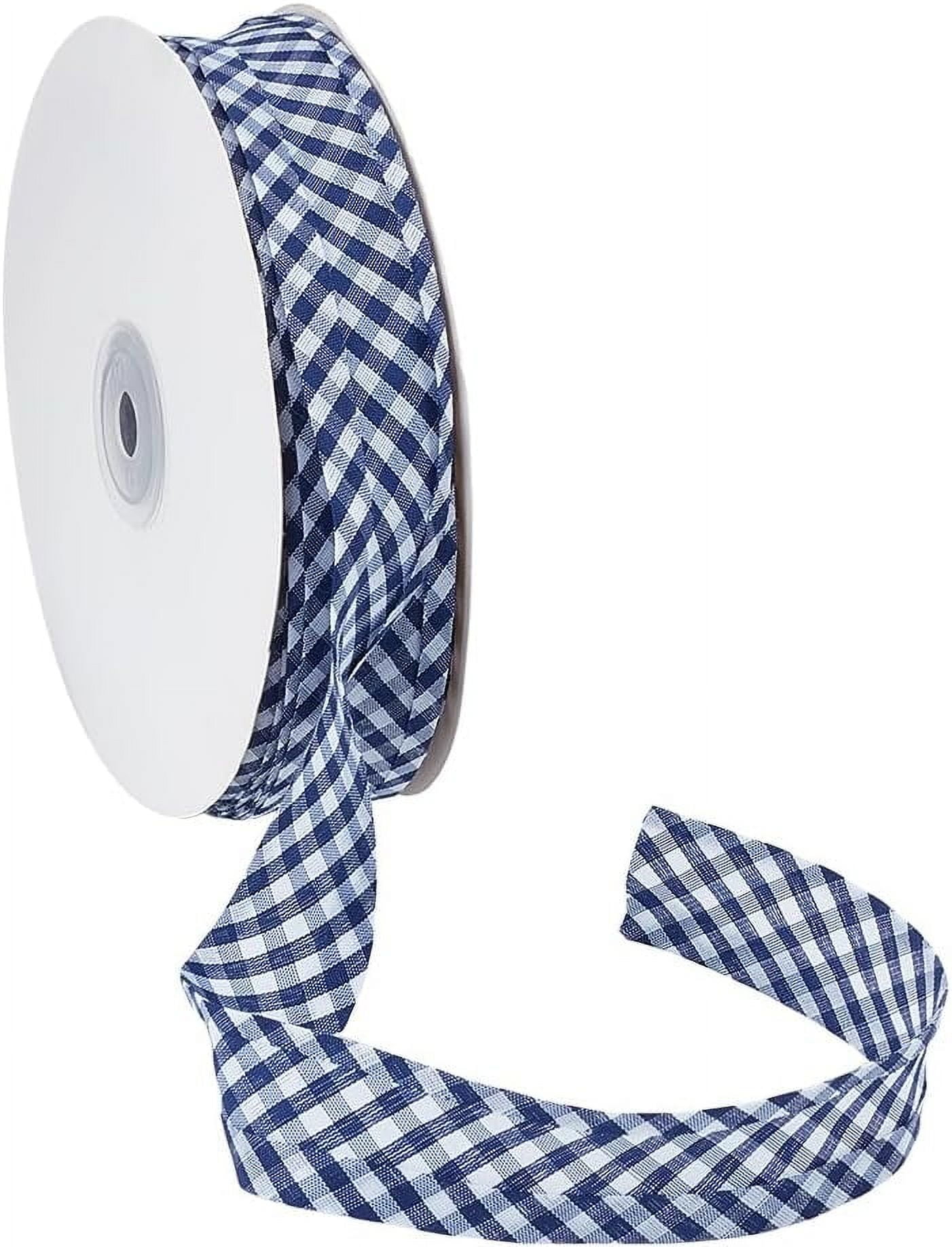 1 Roll 40 Yards Double Fold Bias Binding Tape 4/5 Inch Gingham Bias ...